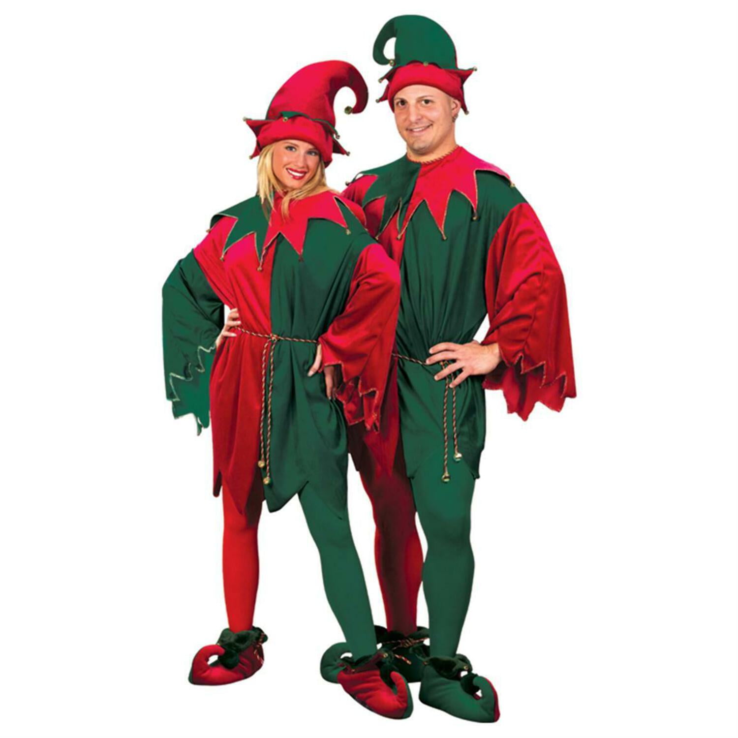 Adult Deluxe Velvet Elf Set Costume - Walmart.com