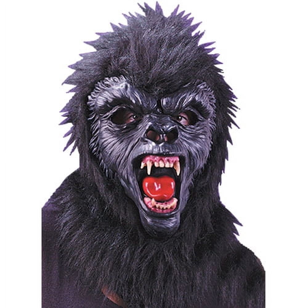 Fun World Angry Silverback Gorilla Ape Character Mask, Black, One Size ...