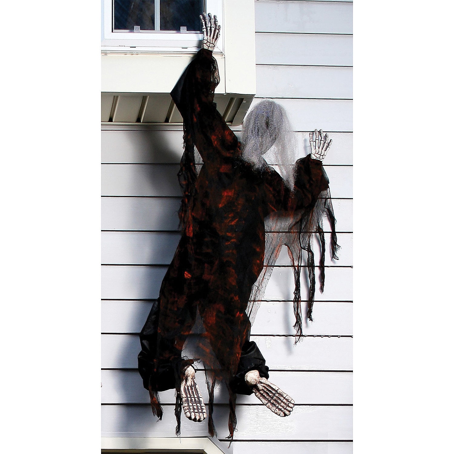 Fun World Halloween Life Size Poseable Zombie Yard Decor, Black ...