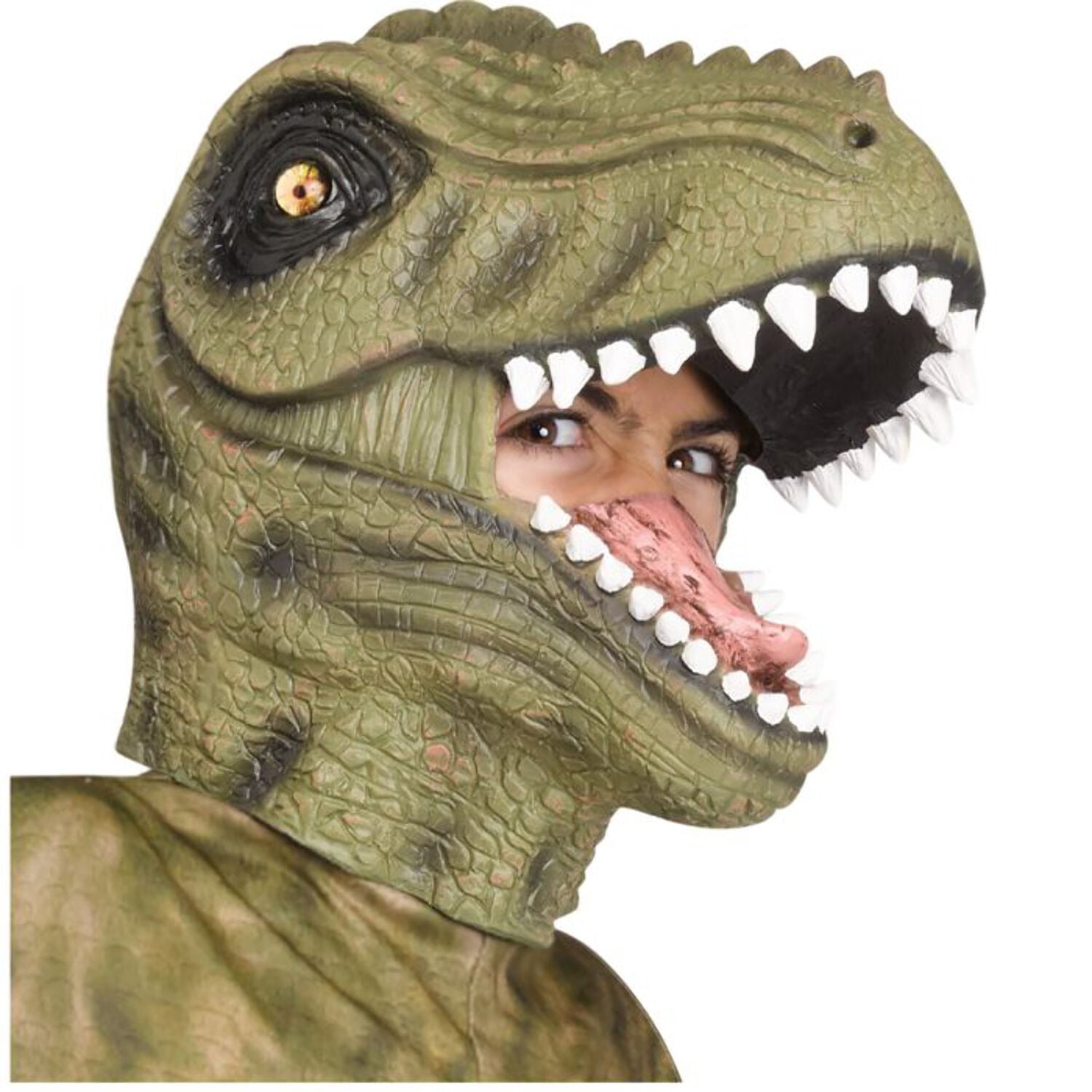 Fun World Deluxe Tyrannosaurus T-Rex Full Dinosaur Green Latex ...