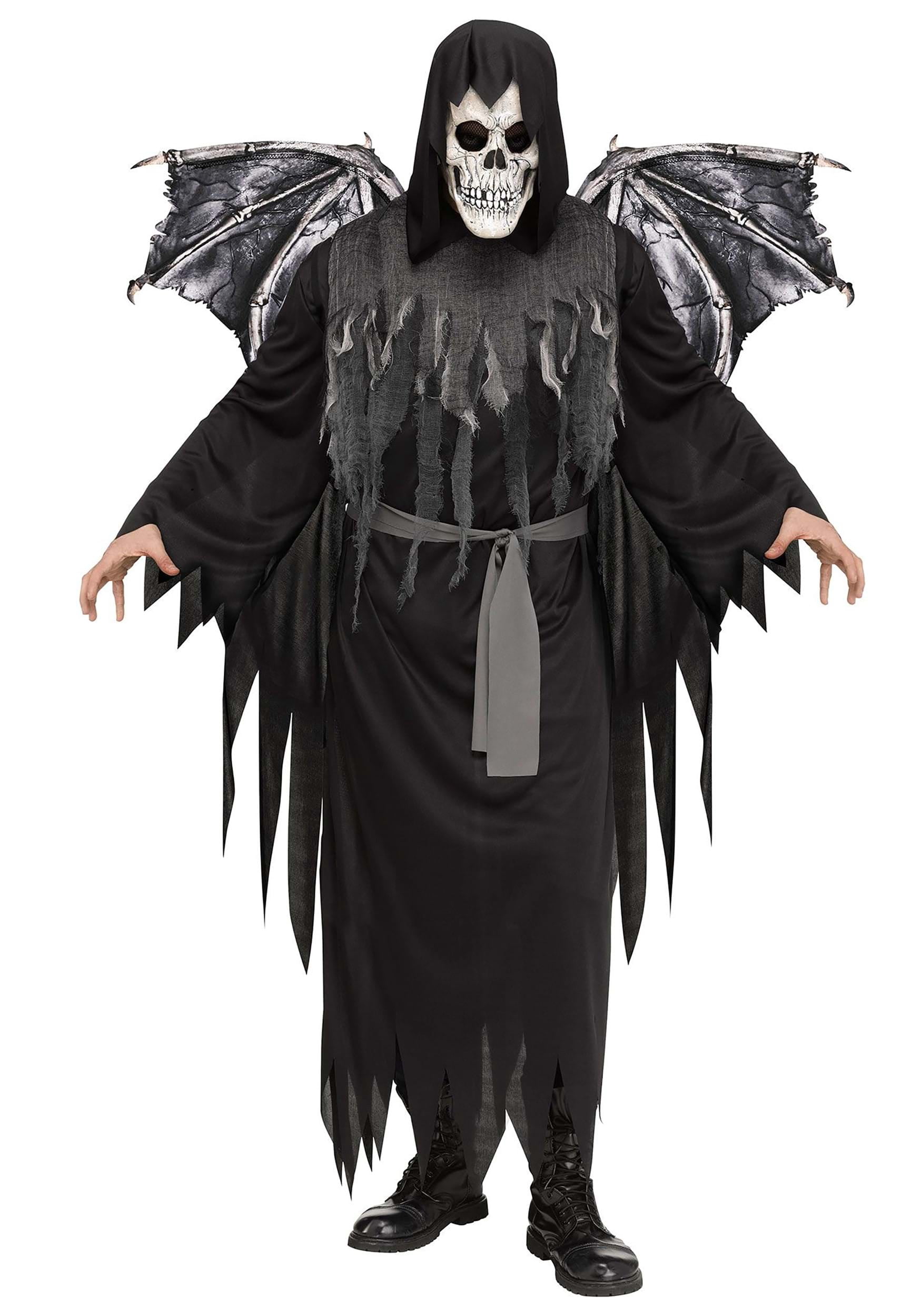Adults Winged Reaper Costume – Scary Halloween Cosplay Party Outfit ...