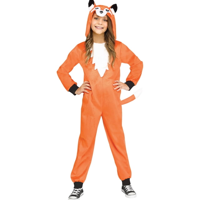 Fun World Fox Jumpsuit Halloween Fancy-Dress Costume for Child, Little ...