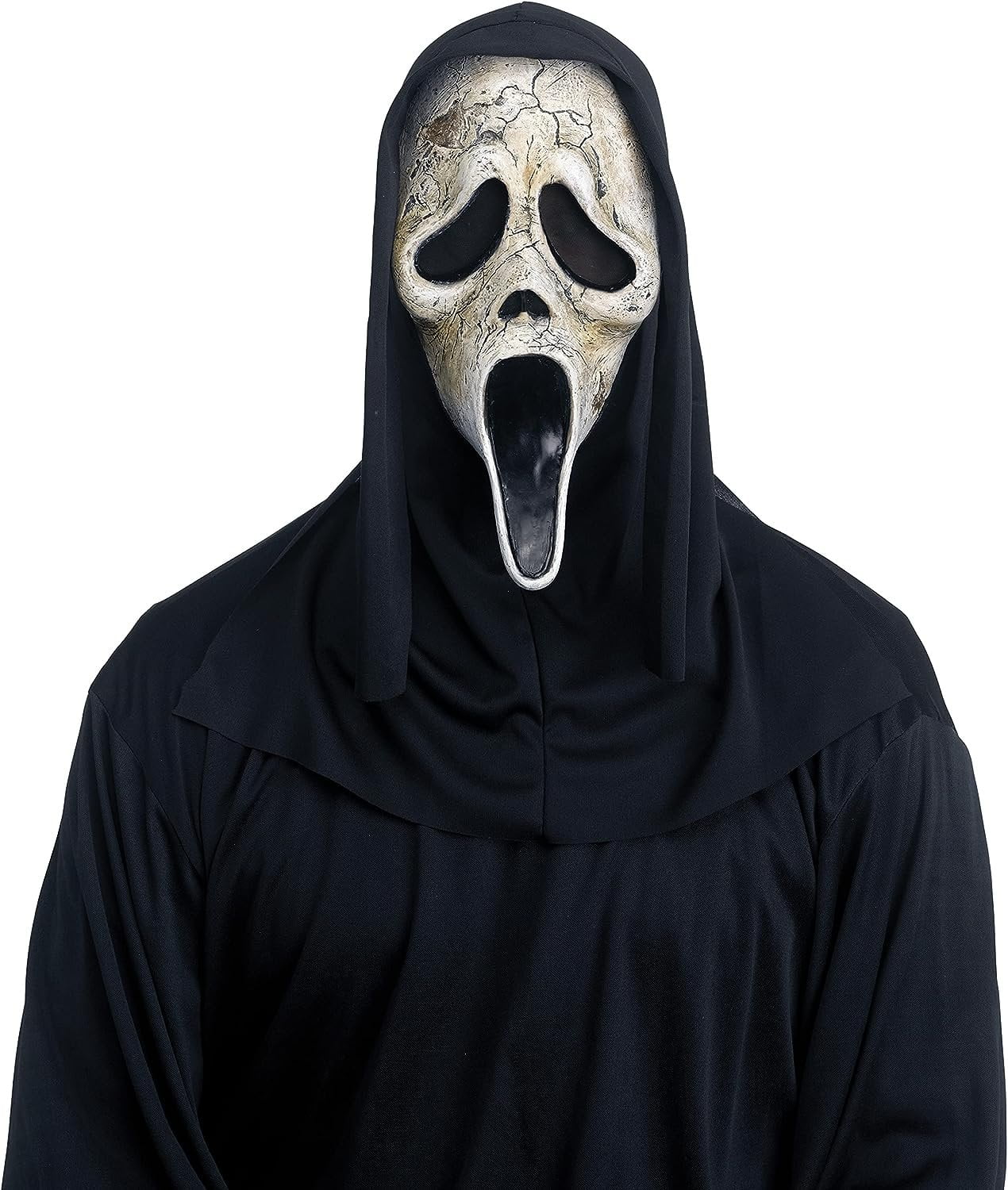 Fun World Ghost Face Aged Mask, Halloween Costume Accessory, Plastic ...