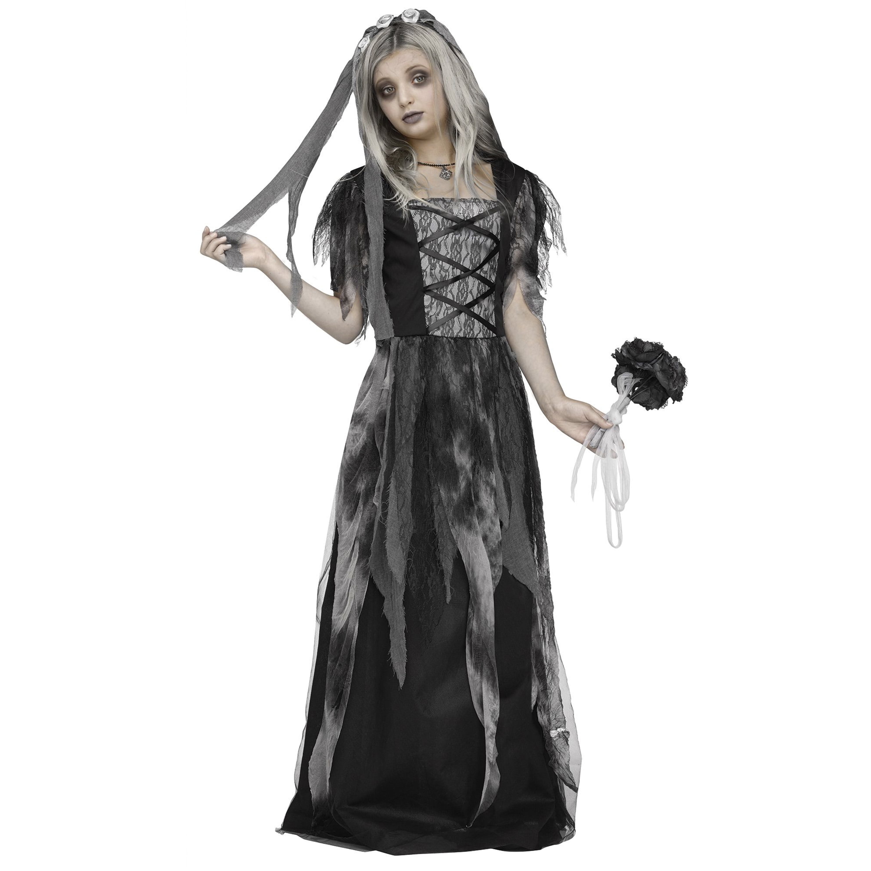 Fun World Girls’ Cemetery Bride Halloween Costume - Walmart.com