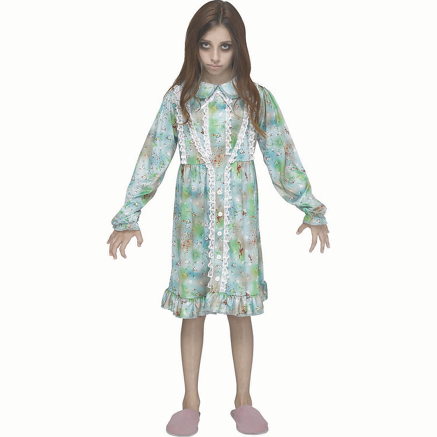 Fun World Girls' Nightmare Nightgown Costume - Size 12-14 - Blue ...