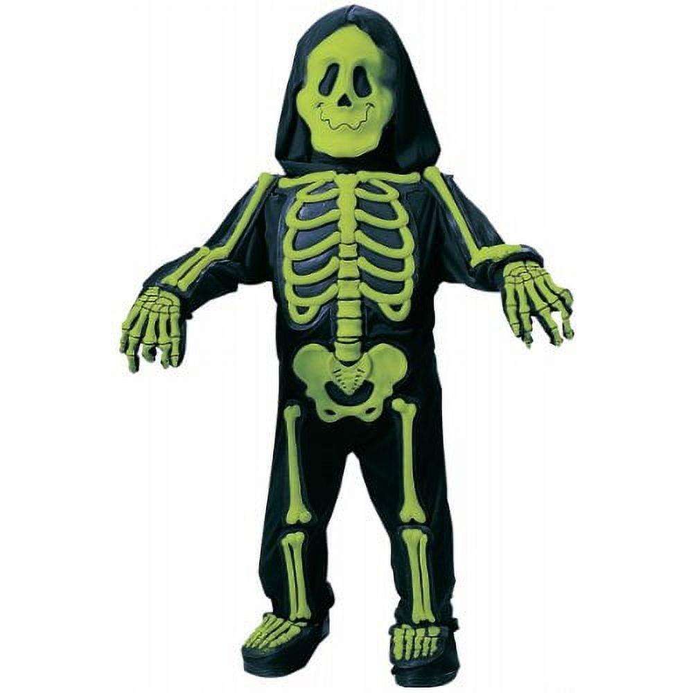 Fun World Green Skeleton Costume for Children with 3D Foam Bones ...