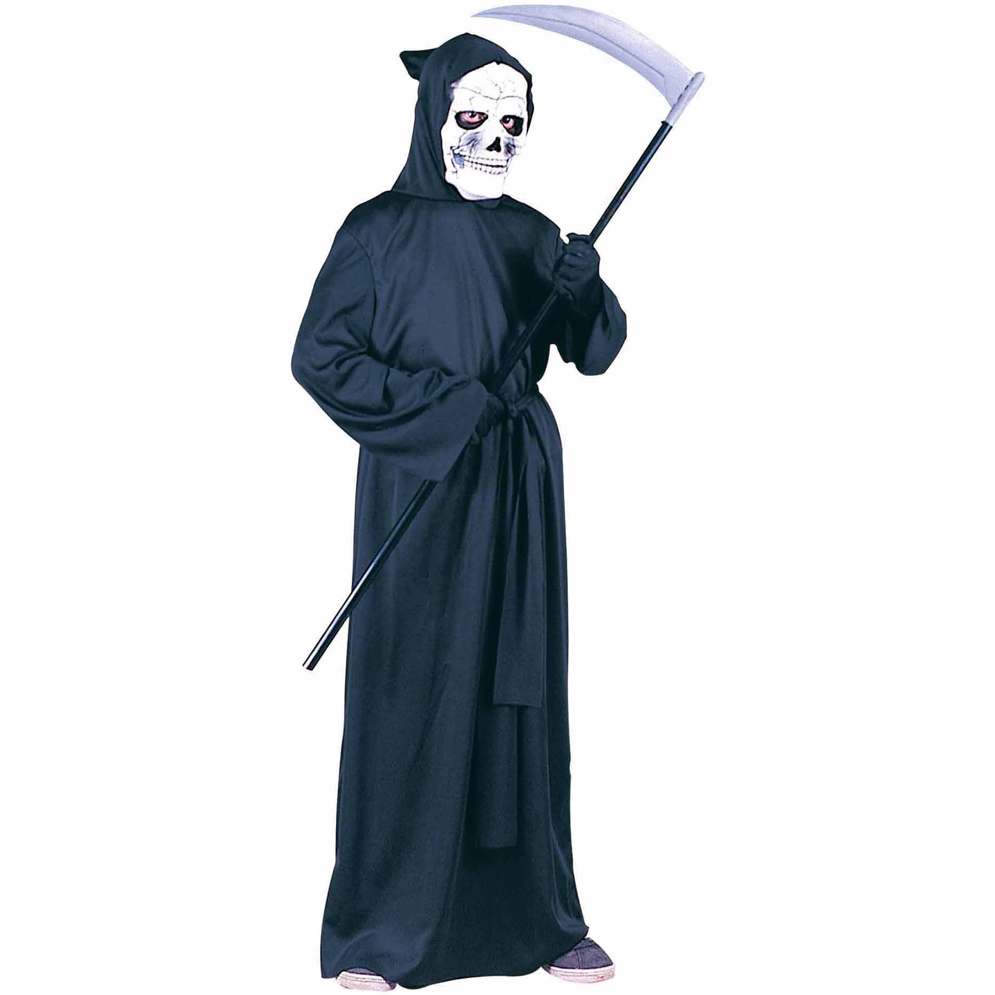 Fun World Horror Black Hooded Robe Childrens Halloween Costume Kids One ...