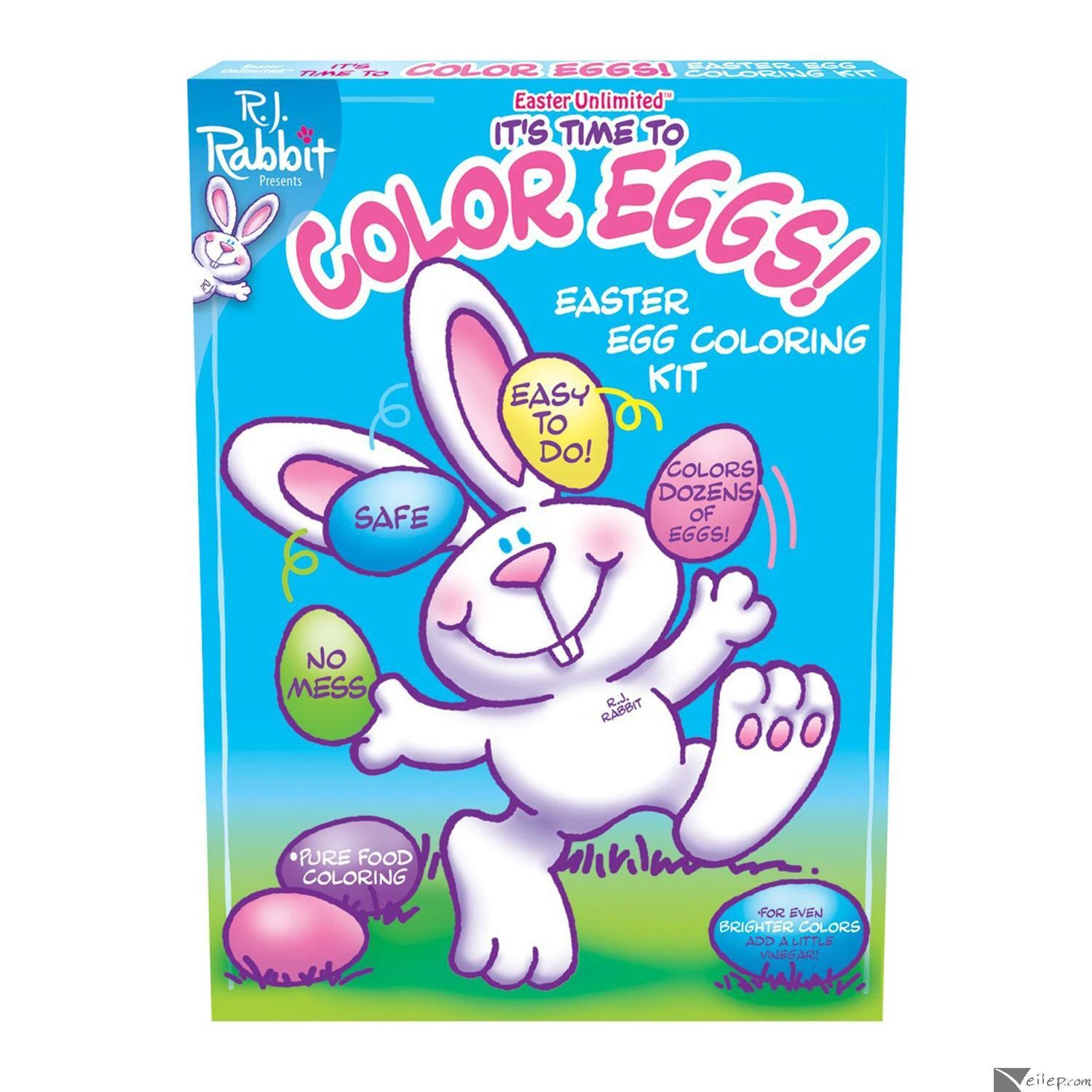 Fun World It'S Time To Color Eggs! R.J. Rabbit 16Pc Egg Decorating Kit ...