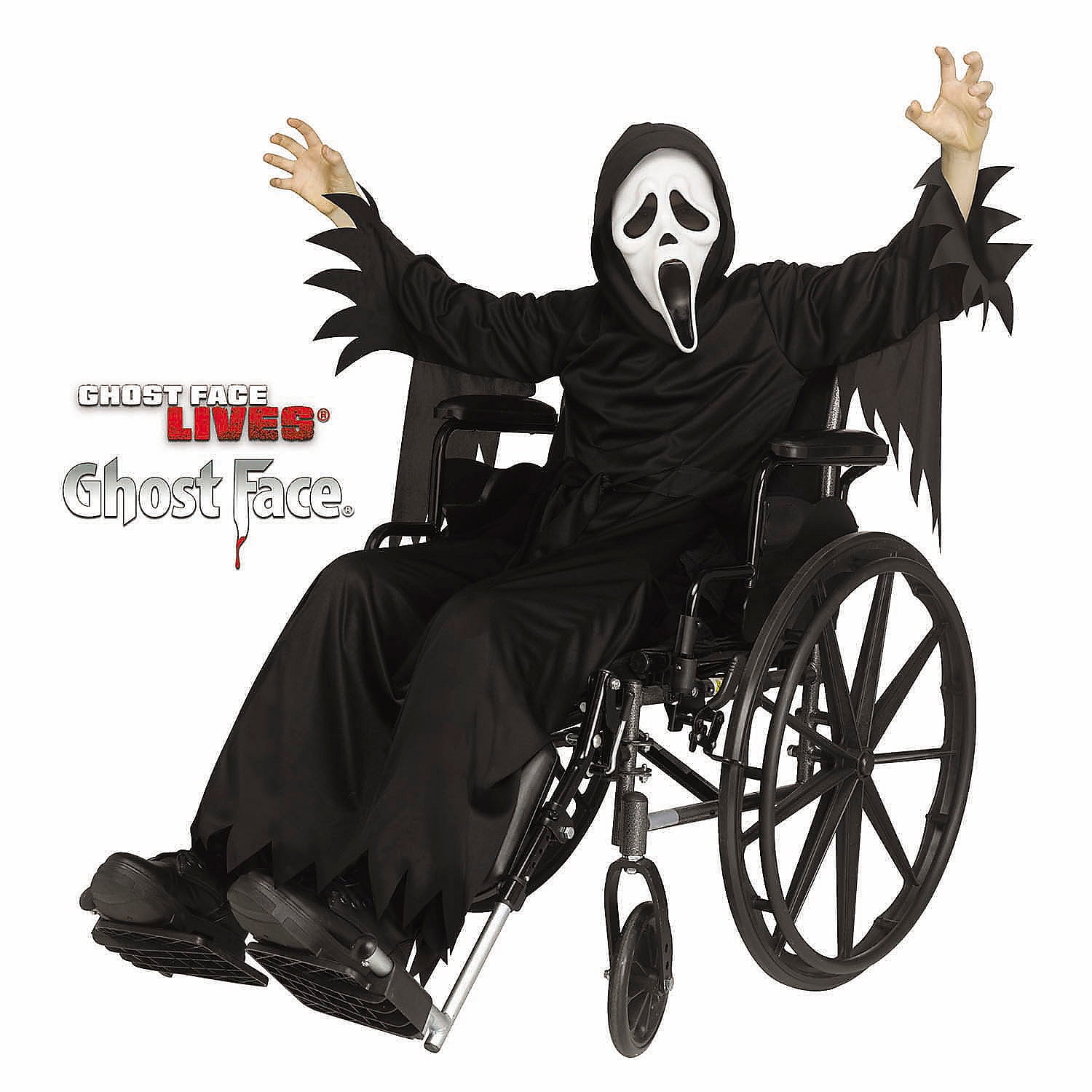 Fun World Kids' Scream Ghostface Adaptive Costume - Size 7-8 - Black ...