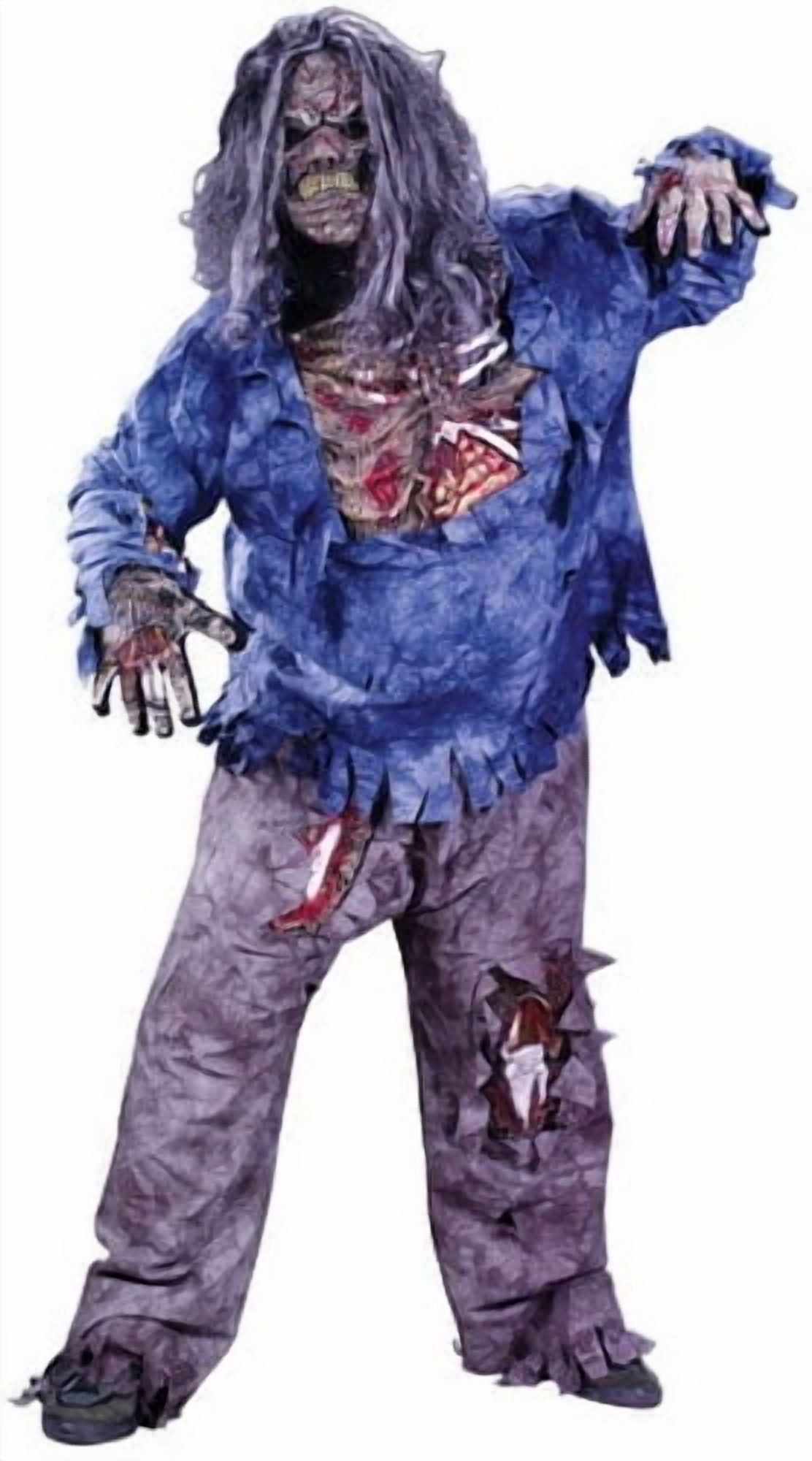 Fun World Men's Plus Size Zombie Halloween Costume, Scary Undead Design ...