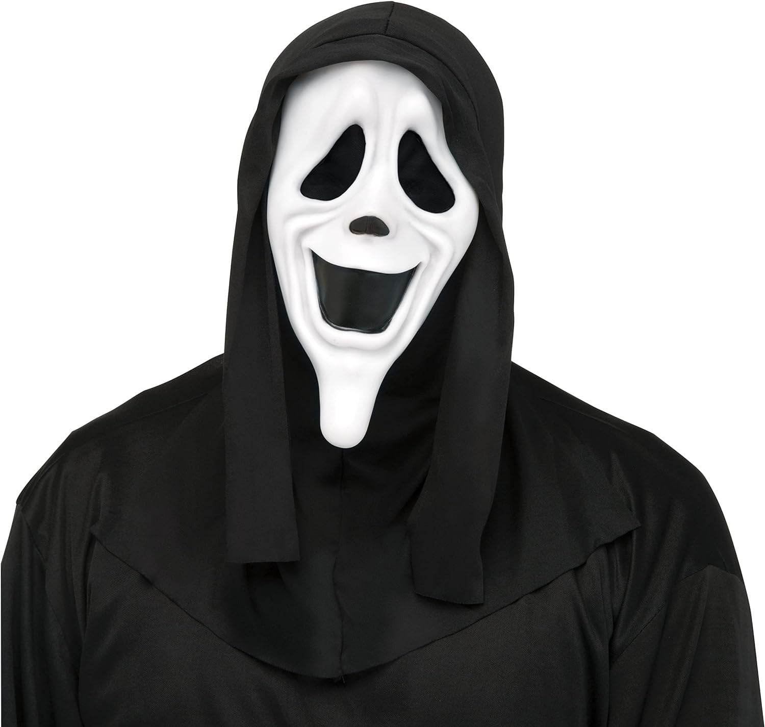 Fun World Scream Ghost Face Smiley Vinyl Character Costume Mask ...