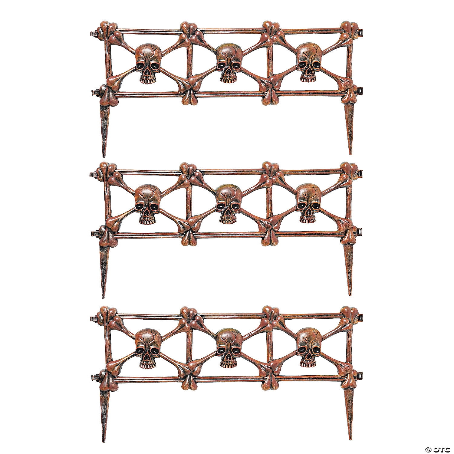 Fun World FW91454R Rust & Skull Graveyard Fence Outdoor Decor - Walmart.com
