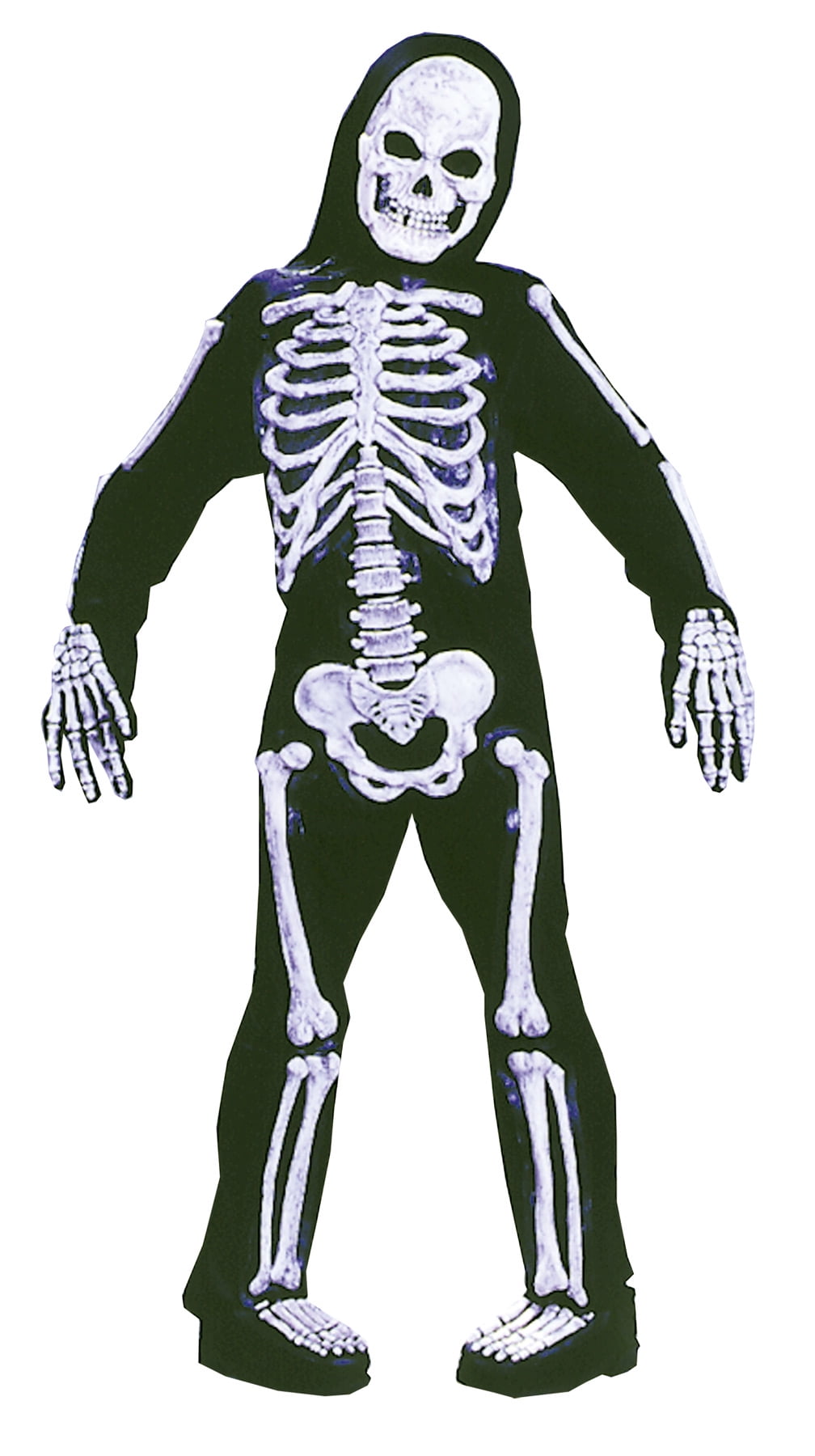 Fun World Kids Large Skeleton Halloween Costume with Sculpted Bones ...