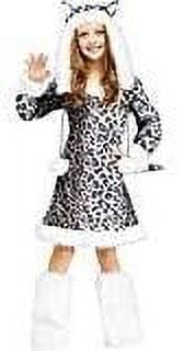 Fun World Snow Leopard Girl's Halloween Fancy-Dress Costume for Child ...