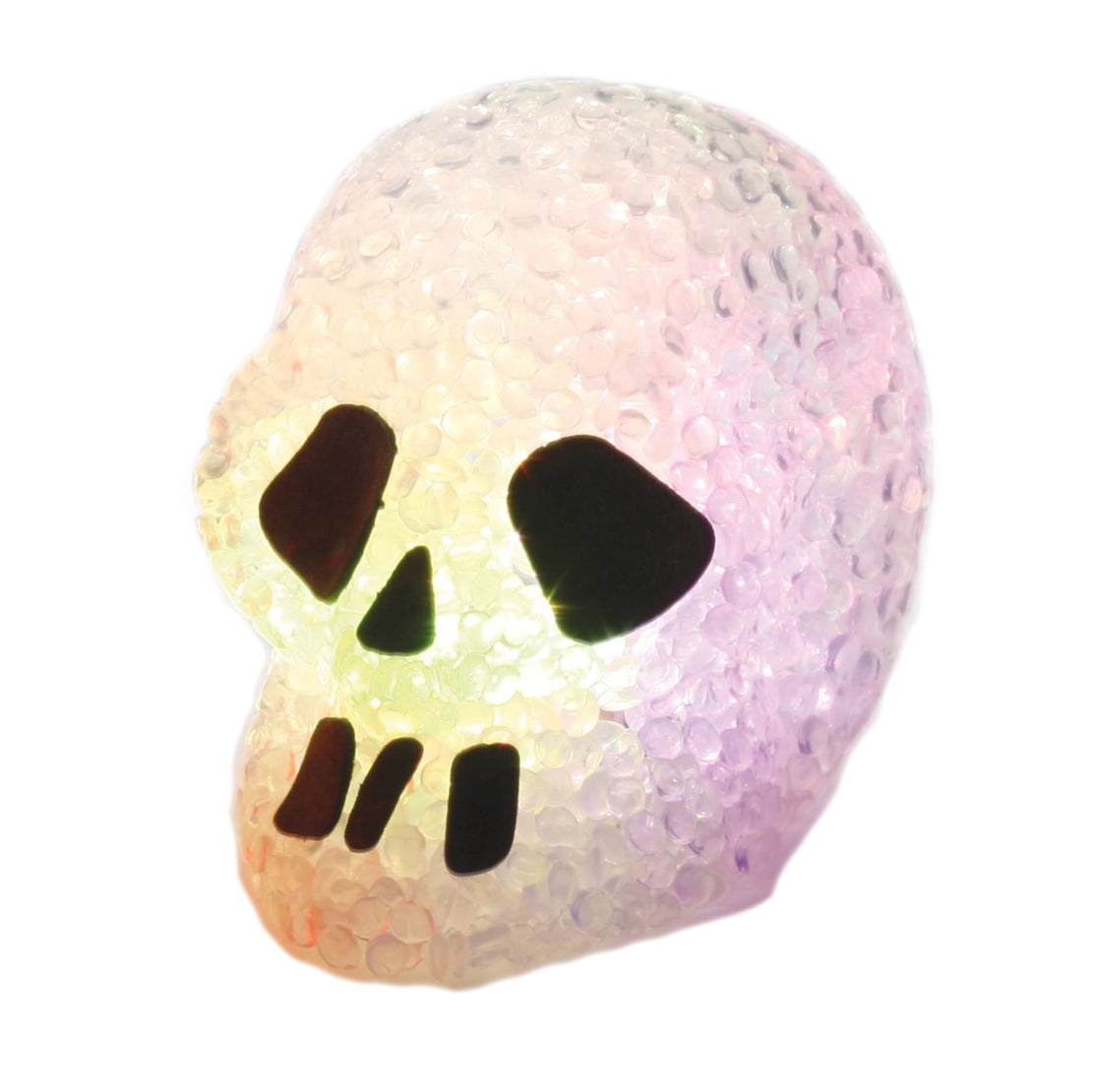 Fun World Sparkle Light-Up Halloween Skull 3"x2.5" Table Decoration ...