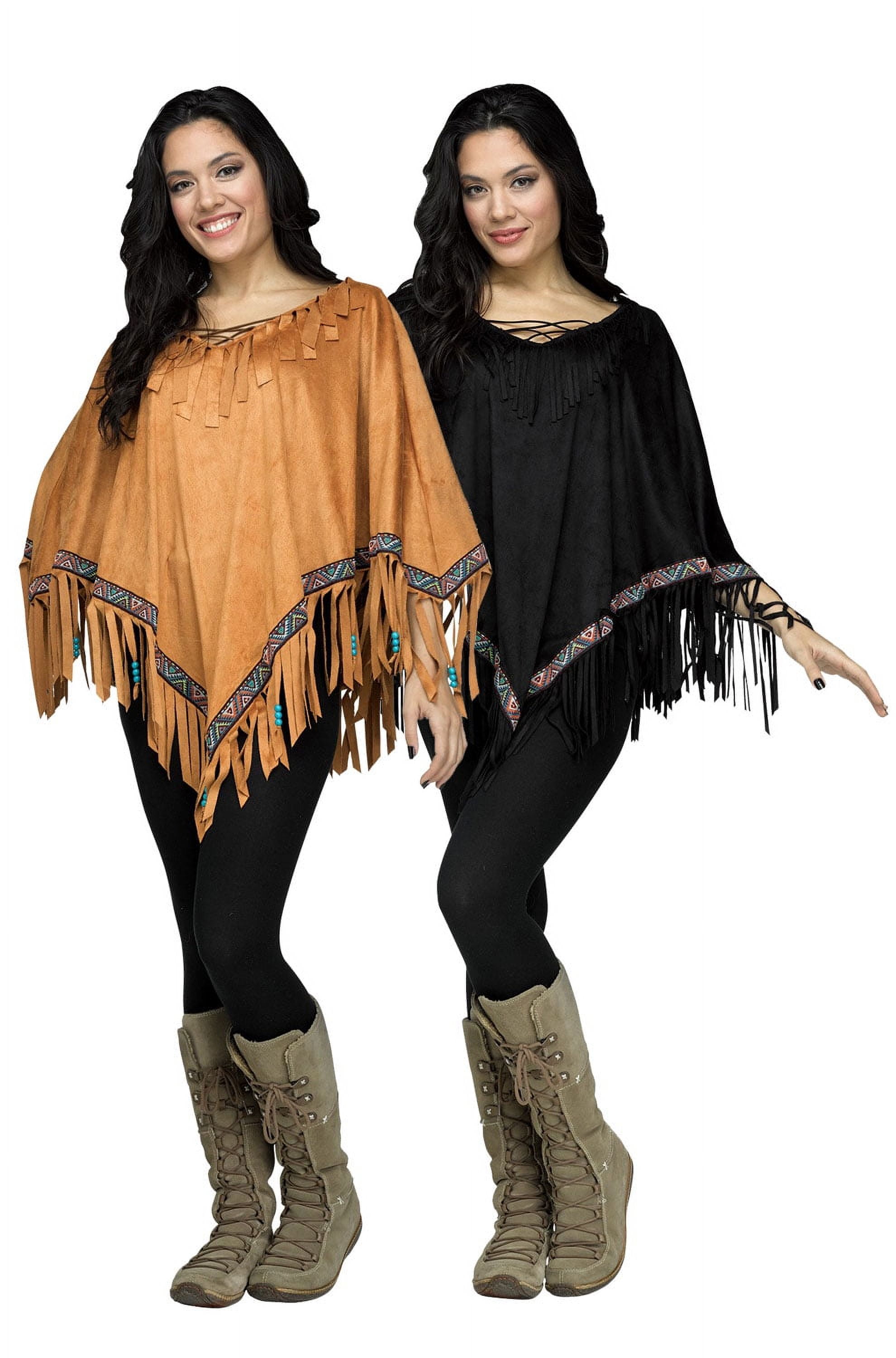 Fun World Suede-Look Poncho - Walmart.com