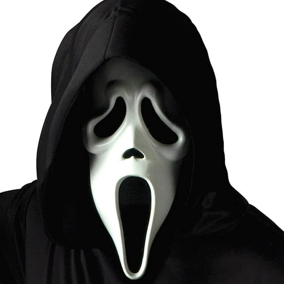 Fun World Adult Scary Halloween Ghost Face Mask, White, One Size ...