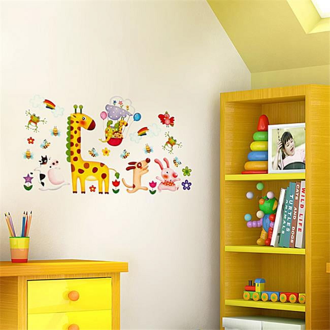 Fun Zoo - Medium Wall Decals Stickers Appliques Home Decor - Mixed - 13 ...