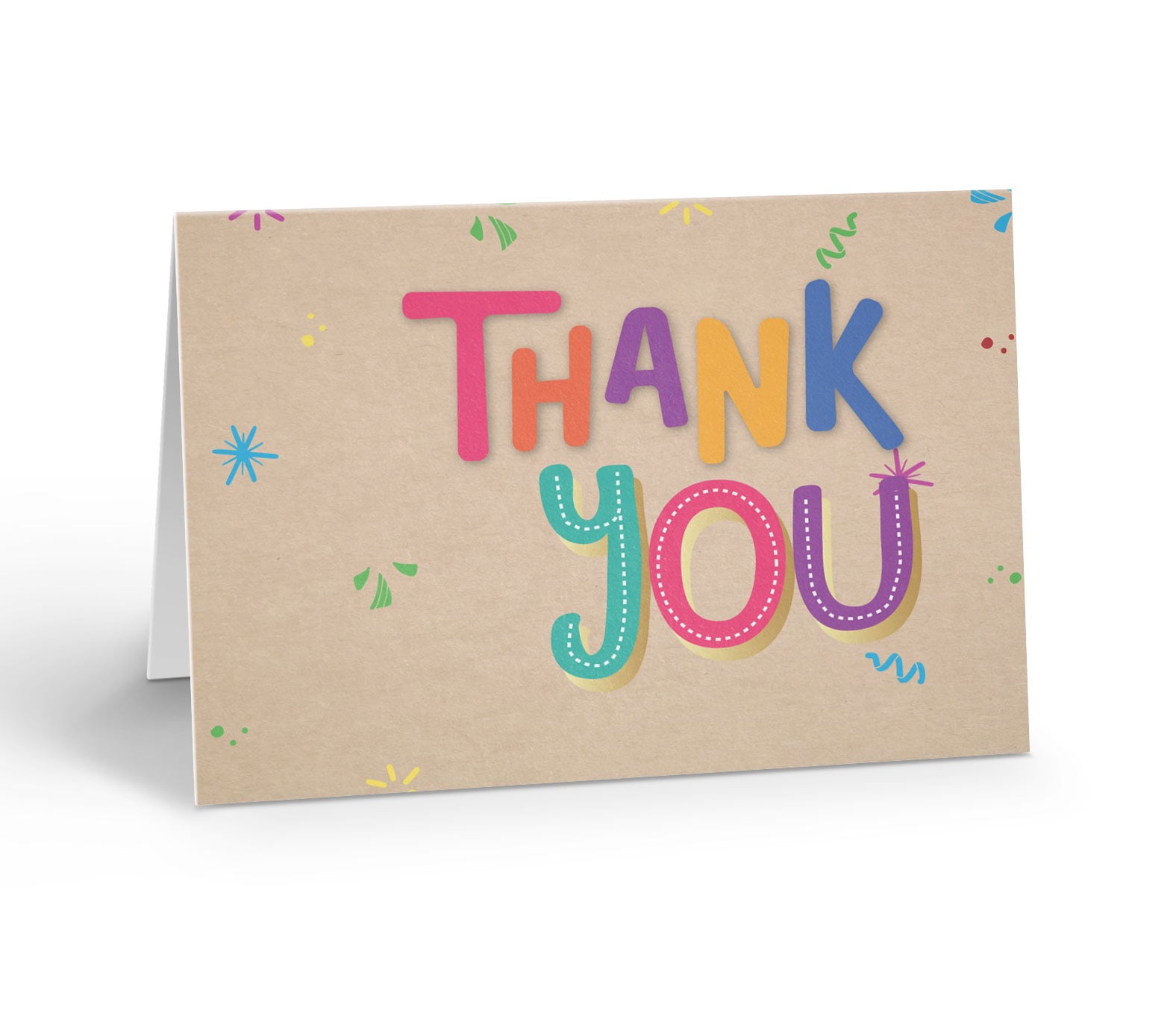 Fun and Colorful Thank You Note Cards - 10 Note Cards with Envelopes ...