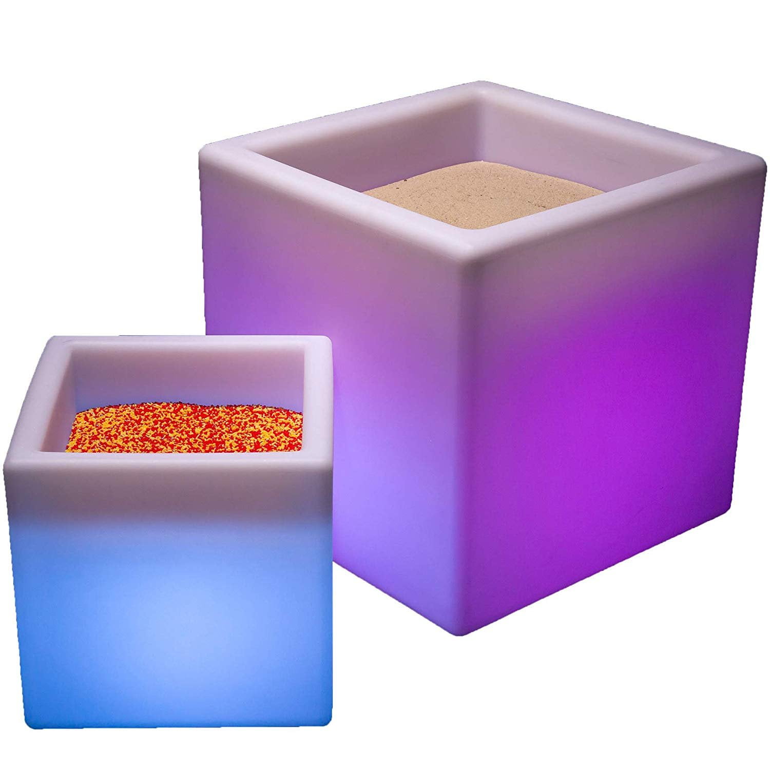 Fun and Function LimeLite Mini LED Sand Table Plastic Table Features a ...