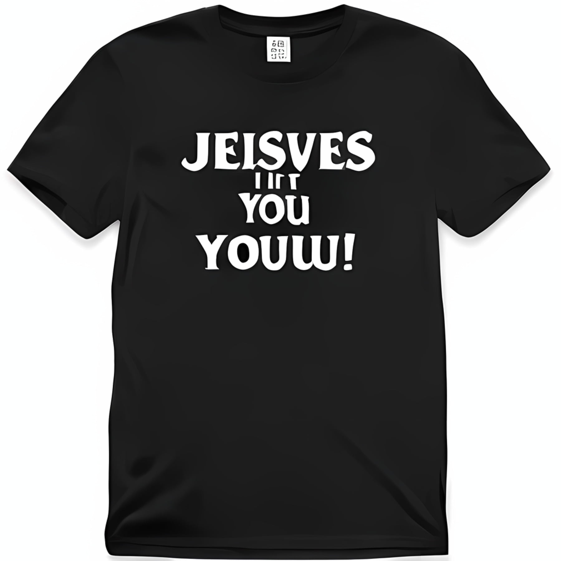 Fun and Playful 'JetseTees je youu ' Black T-Shirt with Bold ... Fun and Playful 'JetseTees je youu ' Black T-Shirt with Bold ...