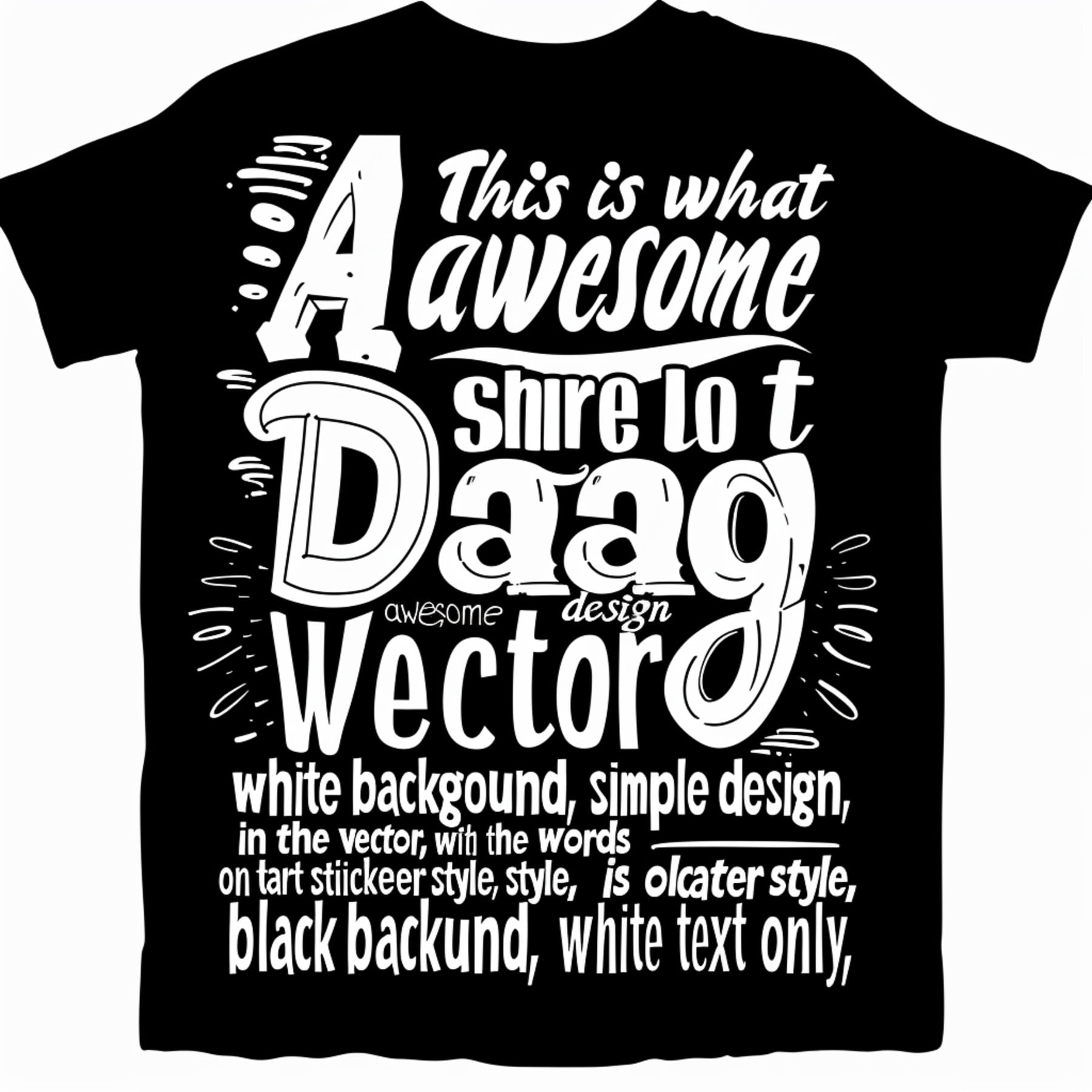 Fun and Stylish Black TShirt Design for Dads Humorous AI Clip Art Style ...