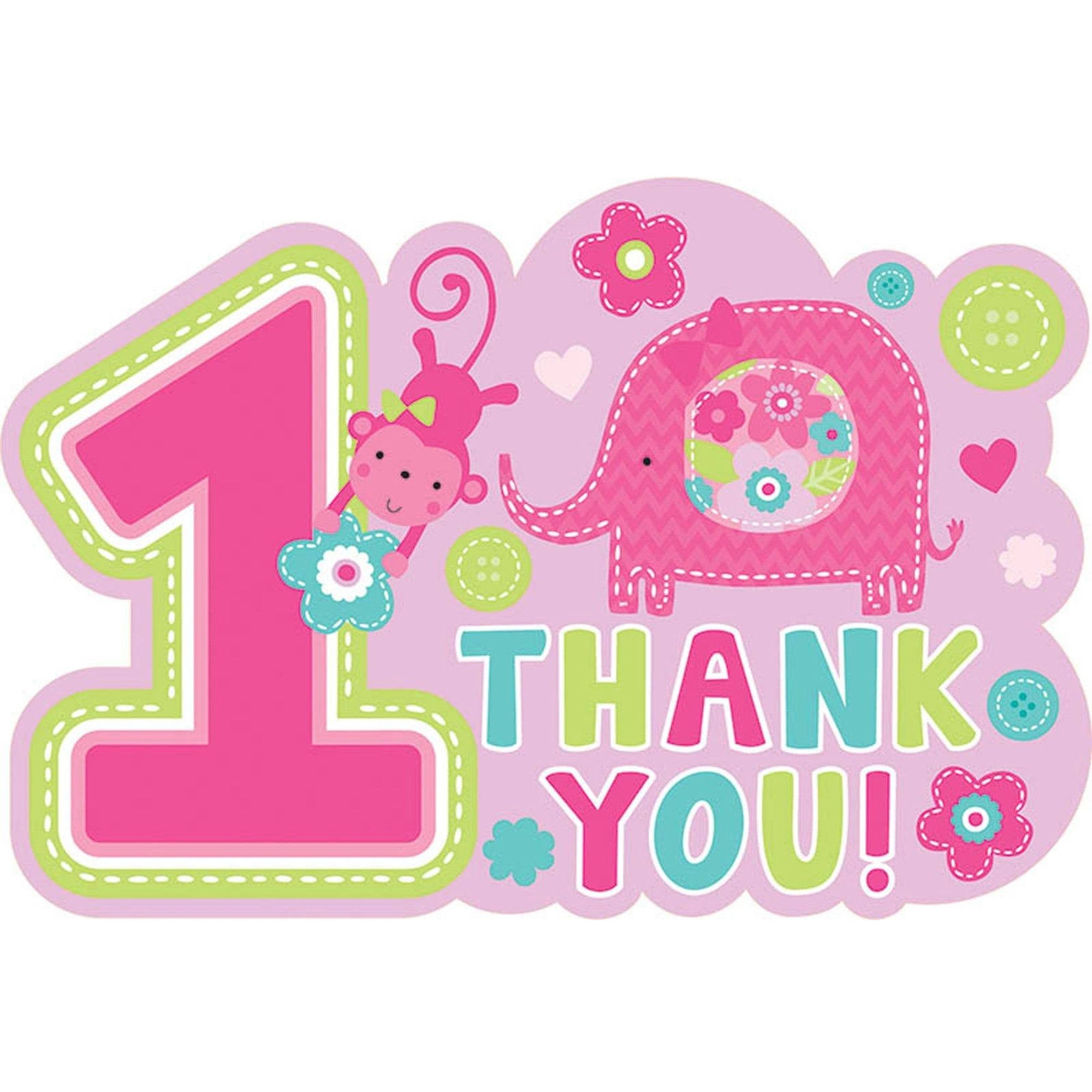 Fun at One Girl Thank You Notes, 8pk - Walmart.com