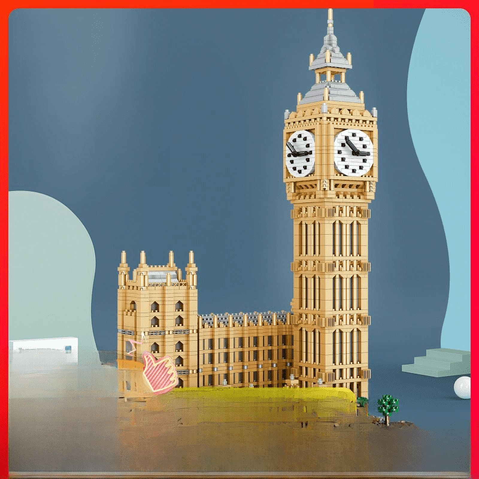 Fun building series Big Ben pyramid adult difficult assembling toy ...