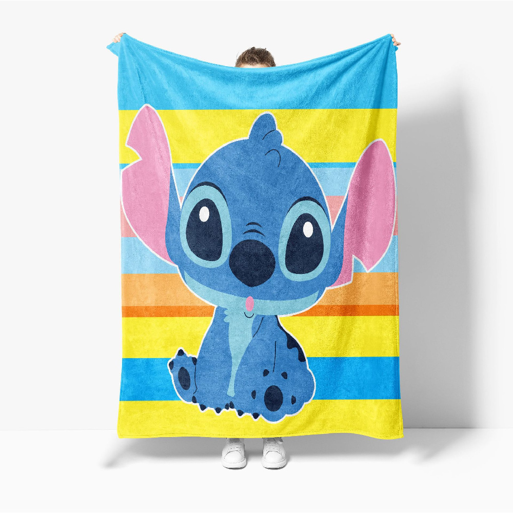 Fun cartoon blue stich Blanket Soft flannel Blanket Super Soft Warm ...