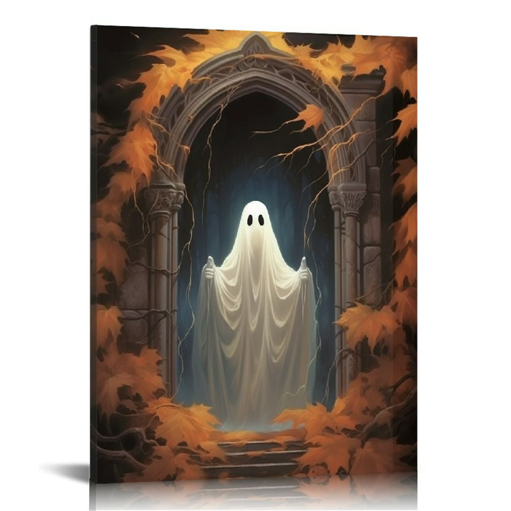 Fun spooky deep forest aesthetic poster in garden, cute spooky print ...