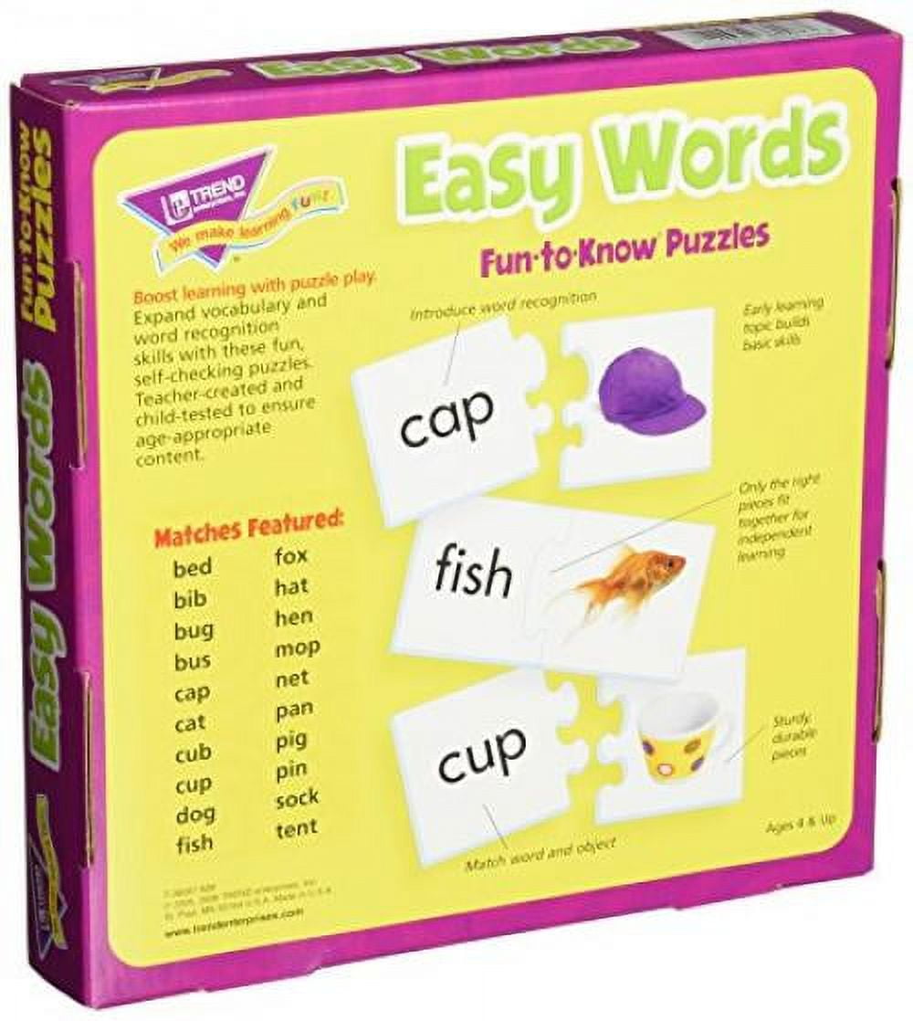 Fun-to-KnowÂ® Puzzles: Easy Words - Walmart.com