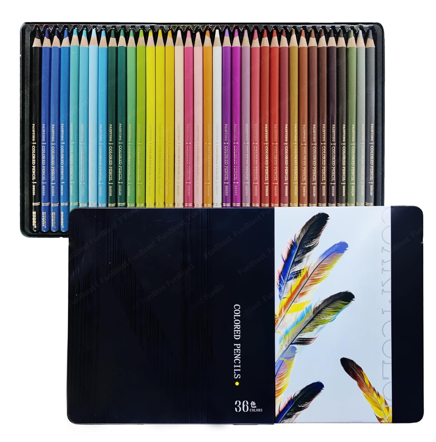 FunBlast Color Pencils Set for Kids 36 Pcs Professional Pencil Set for ...