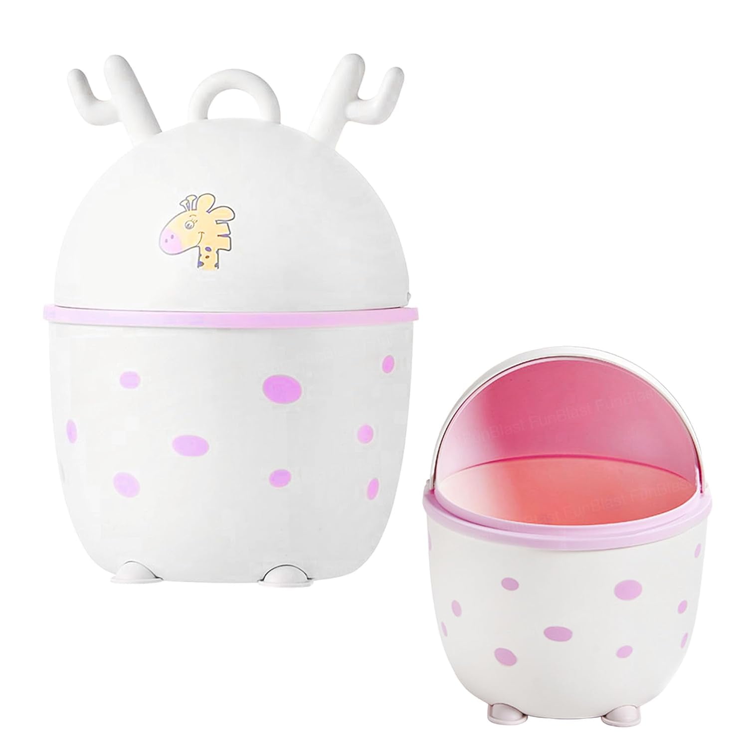 FunBlast Table Dustbin Desktop Bin Giraffe Design Mini Trash Can with ...