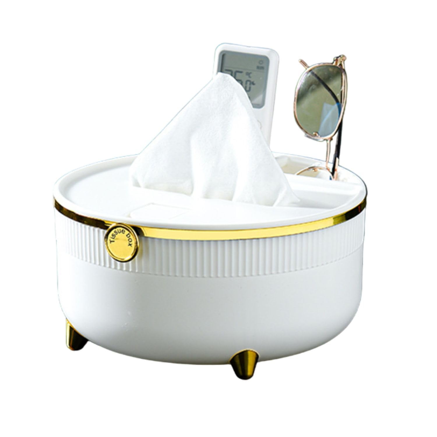 FunBlast Tissue Box Holder with Compartment Plastic Tissue Box ...