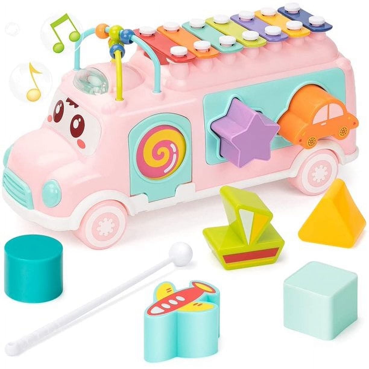 FunCuK Piano Music Bus Baby Toy, Xylophone, Educational Shape Sorter ...