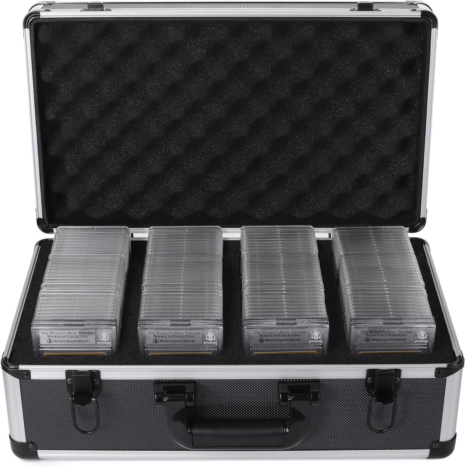 FunGuys Graded Card Storage Box, 4 Row Holder with Foam Dividers, Holds ...