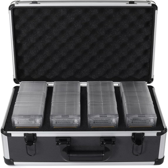 FunGuys Graded Card Storage Box, 4 Row Holder with Foam Dividers, Holds ...