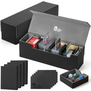 FunGuys Graded Card Storage Box, 4 Row, Holds 140 Slabs, Black and ...