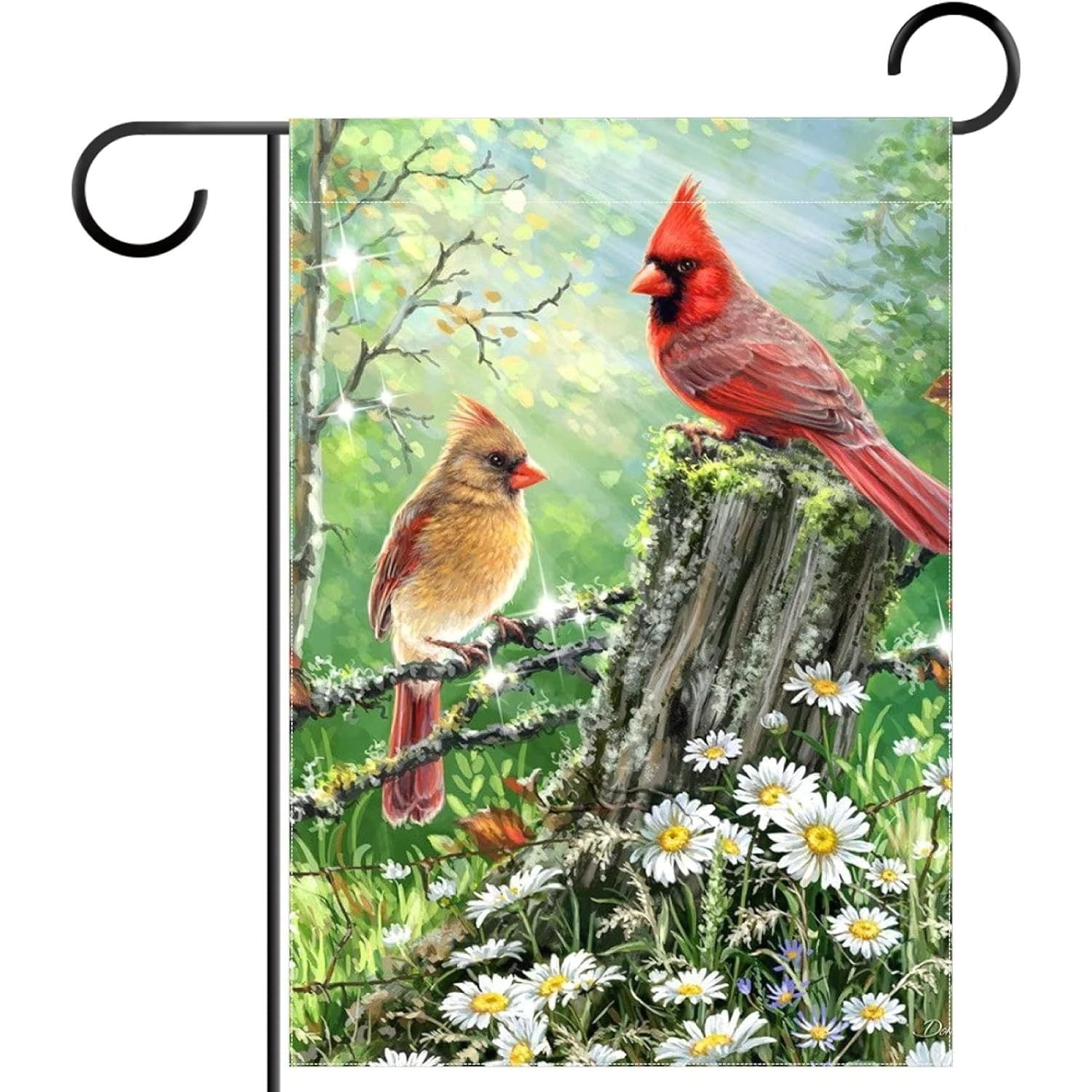FunHOMEs Cardinal Birds Garden Flag Vertical Double Sized 28x40 Inch ...
