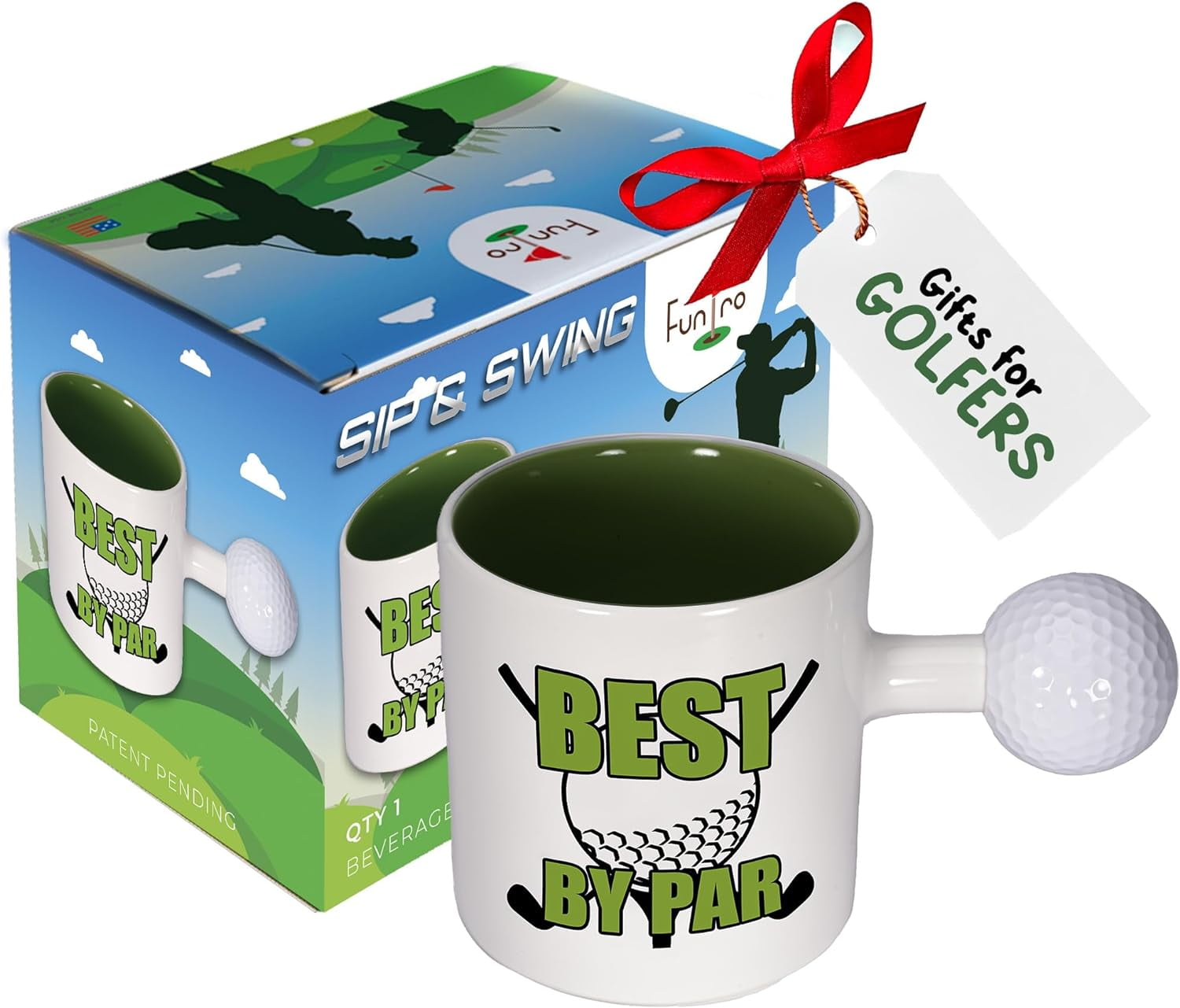 FunPro Best by Par Golf Mug with Real Golf Ball Handle - PATENT PENDING ...