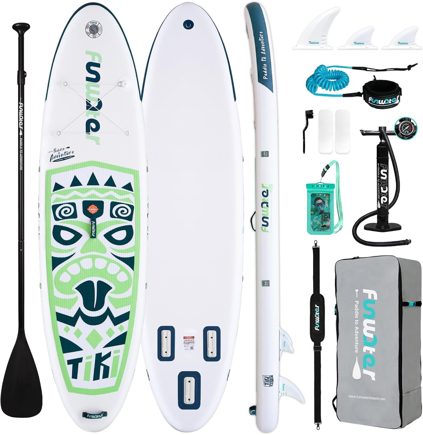 FunWater Inflatable Ultra-Light Stand Up Paddle Board for All Skill ...