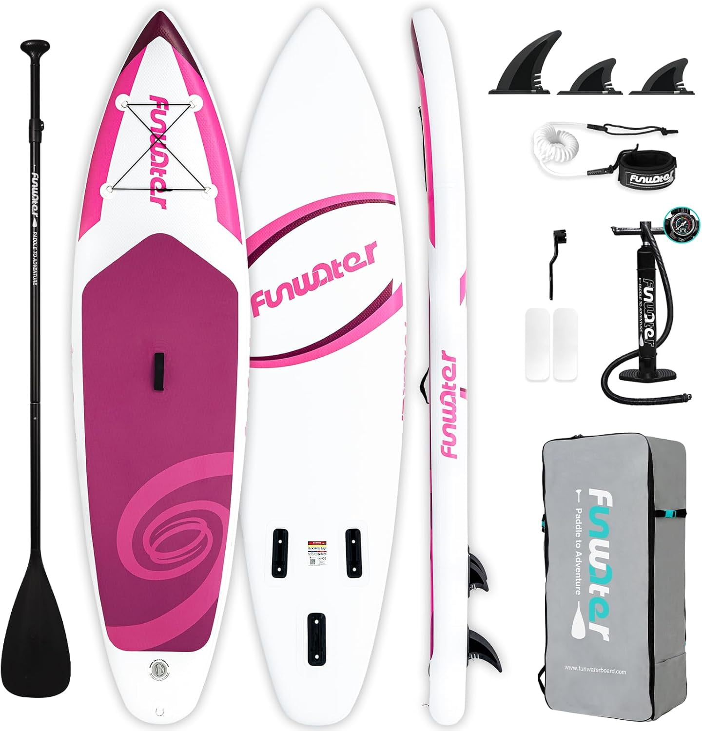 FunWater Inflatable Ultra-Light Stand Up Paddle Board for All Skill ...