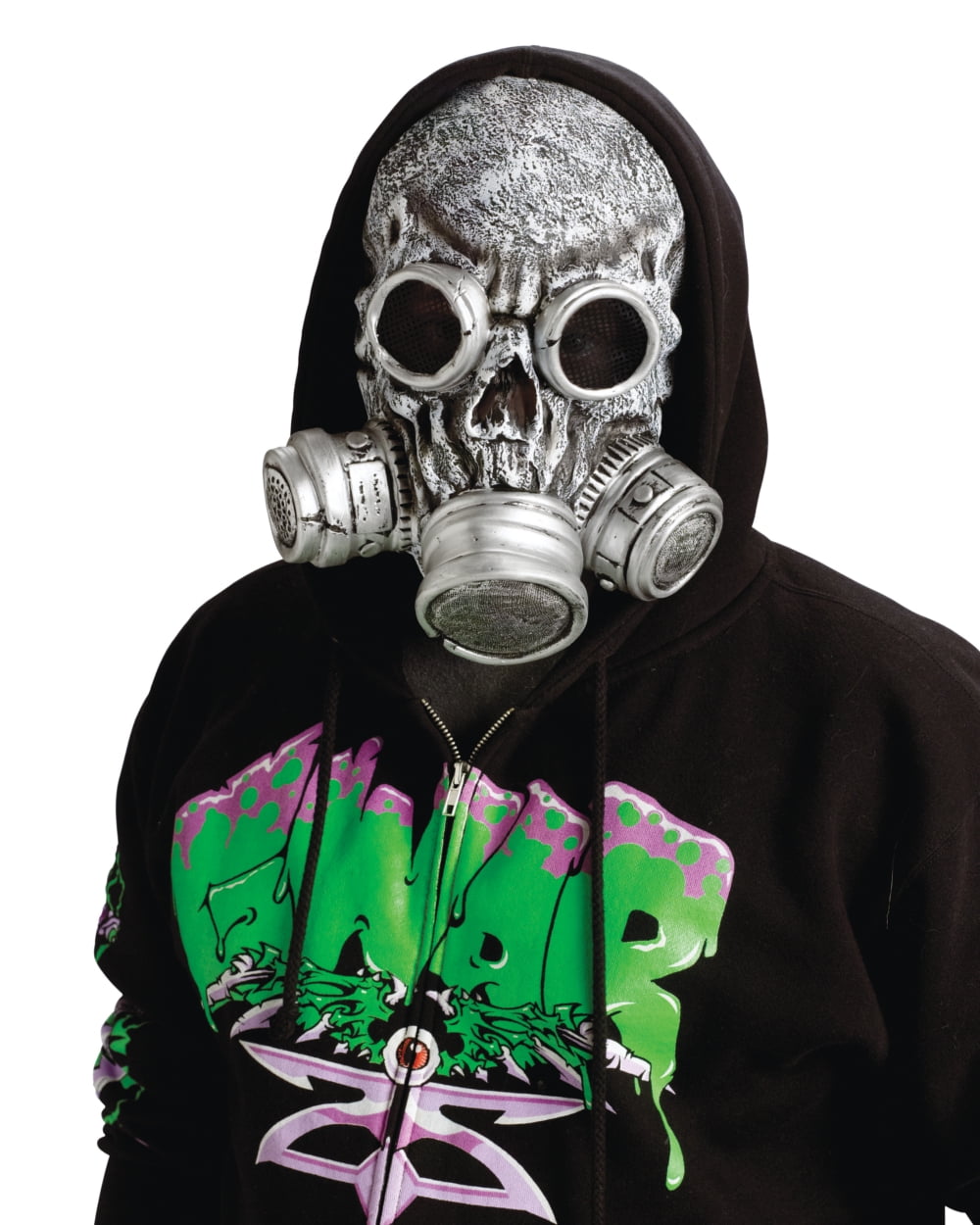 FunWorld Costumes Adult Silver Grey Zombie Gas Mask Gasmask Halloween ...