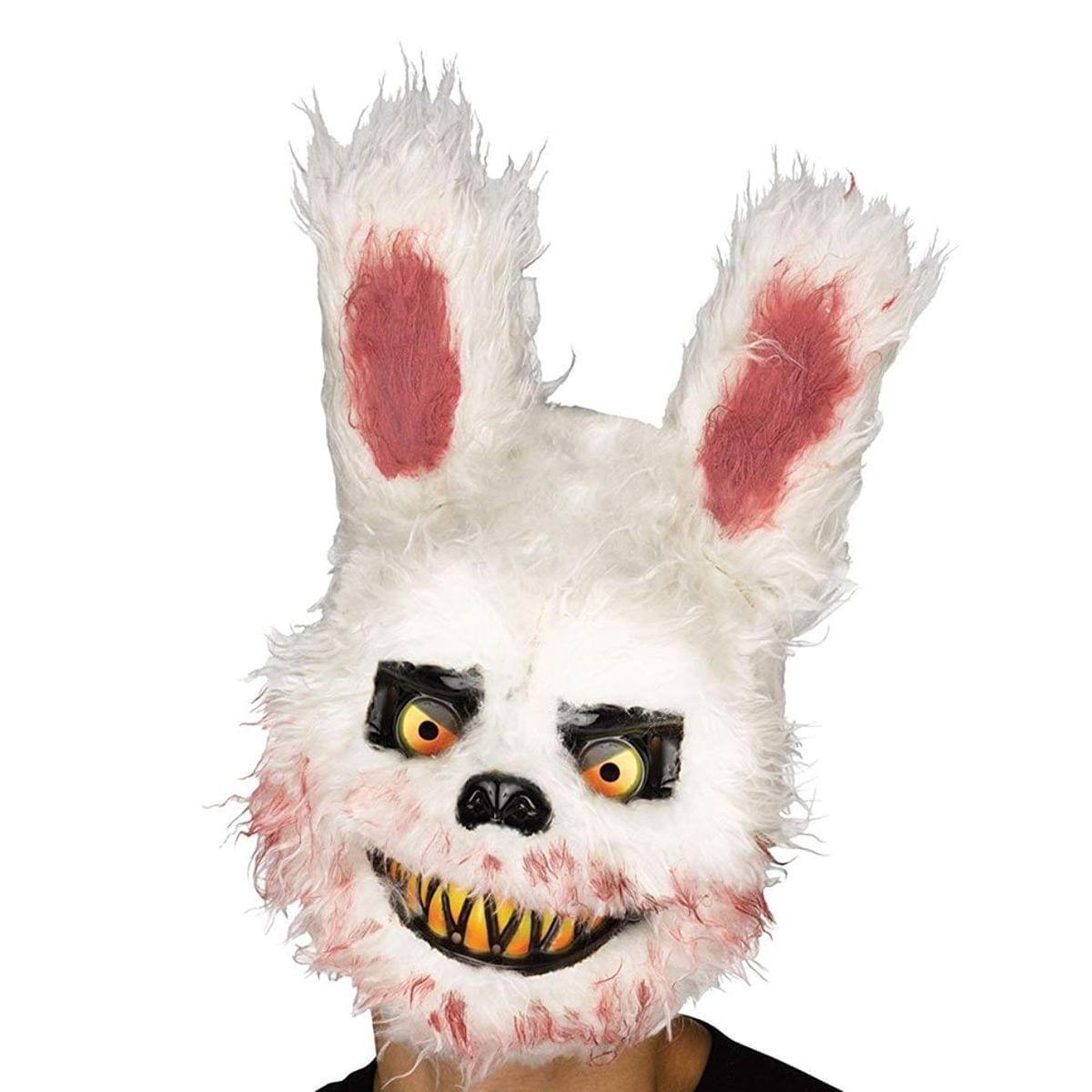 FunWorld Costumes Adults Killer White Bunny Scary Wild Forest Animal ...