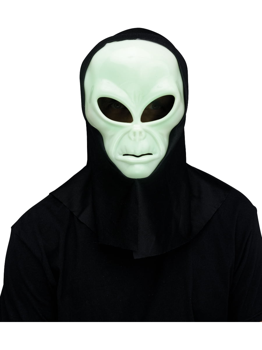 Fun World Costumes Area 51 Alien Mask, Glow in the Dark, Adult ...