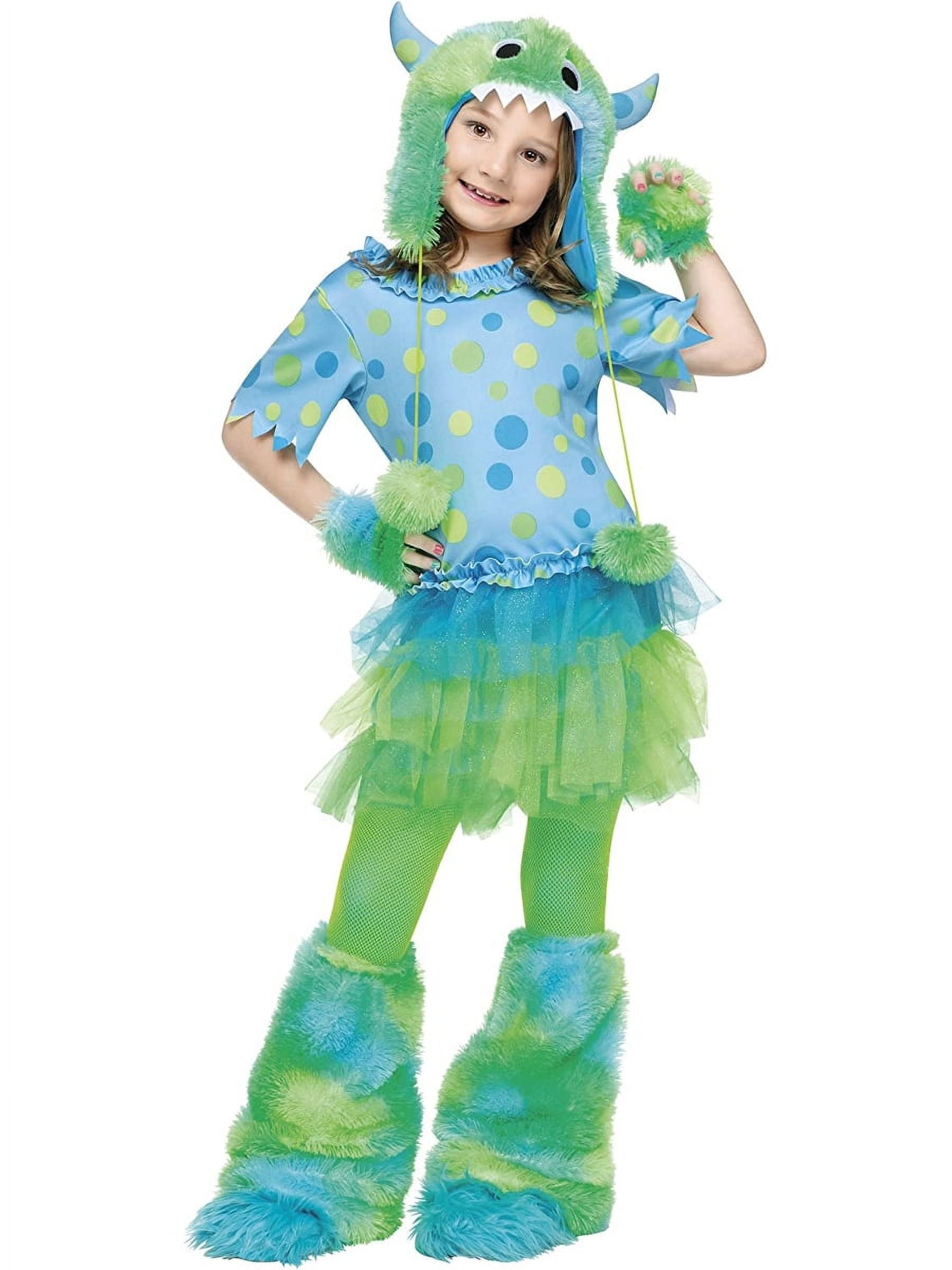 FunWorld Costumes Big And Cute Polka-Dot Monster Miss Girl's Costume ...