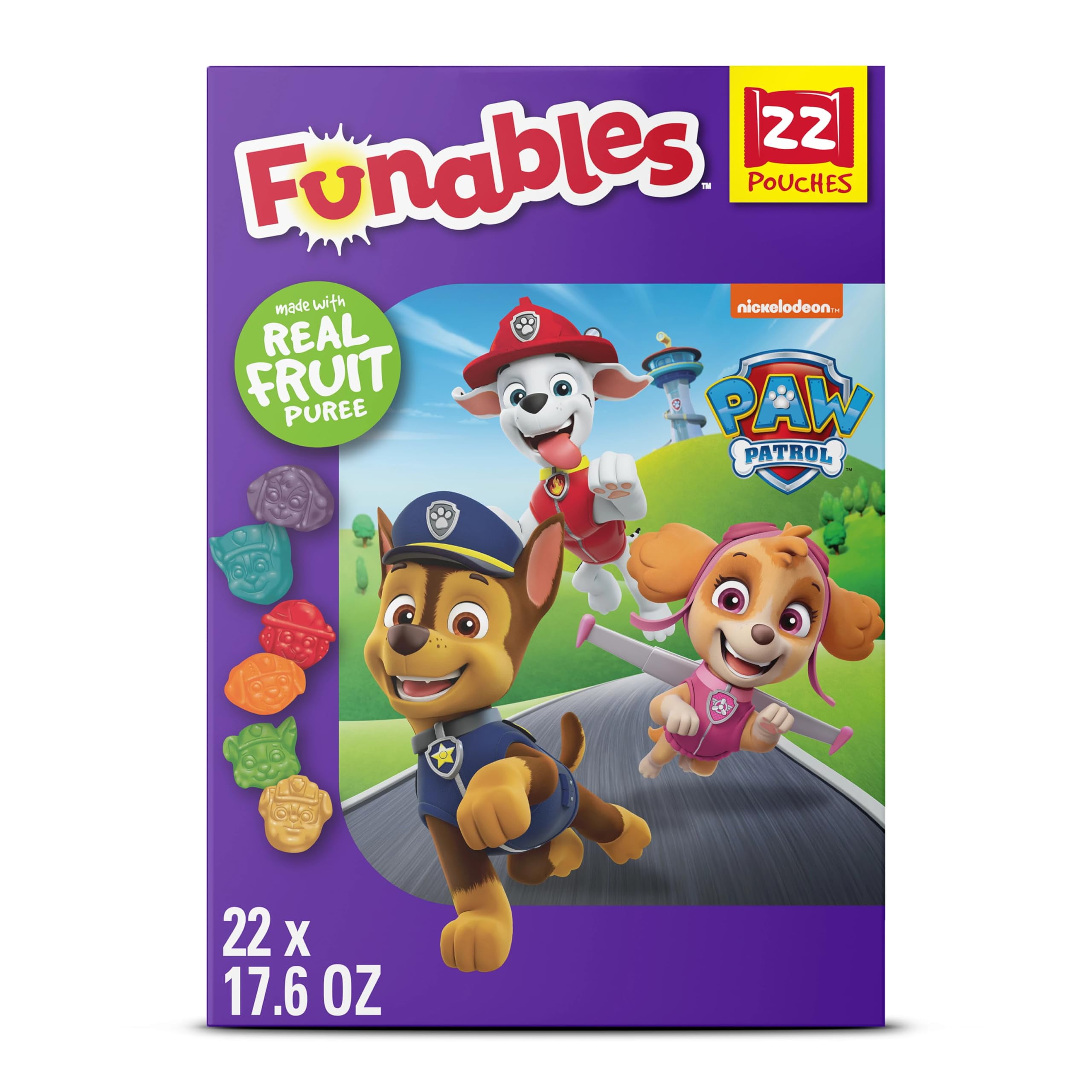 Funables Fruity Snacks, PAW DPF11 Patrol, Assorted Fruit, Flavored ...