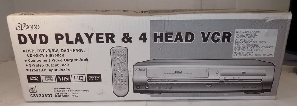 Funai Csv205dt DVD VCR Player Combo With Hdmi Adapter (New) - Walmart.com