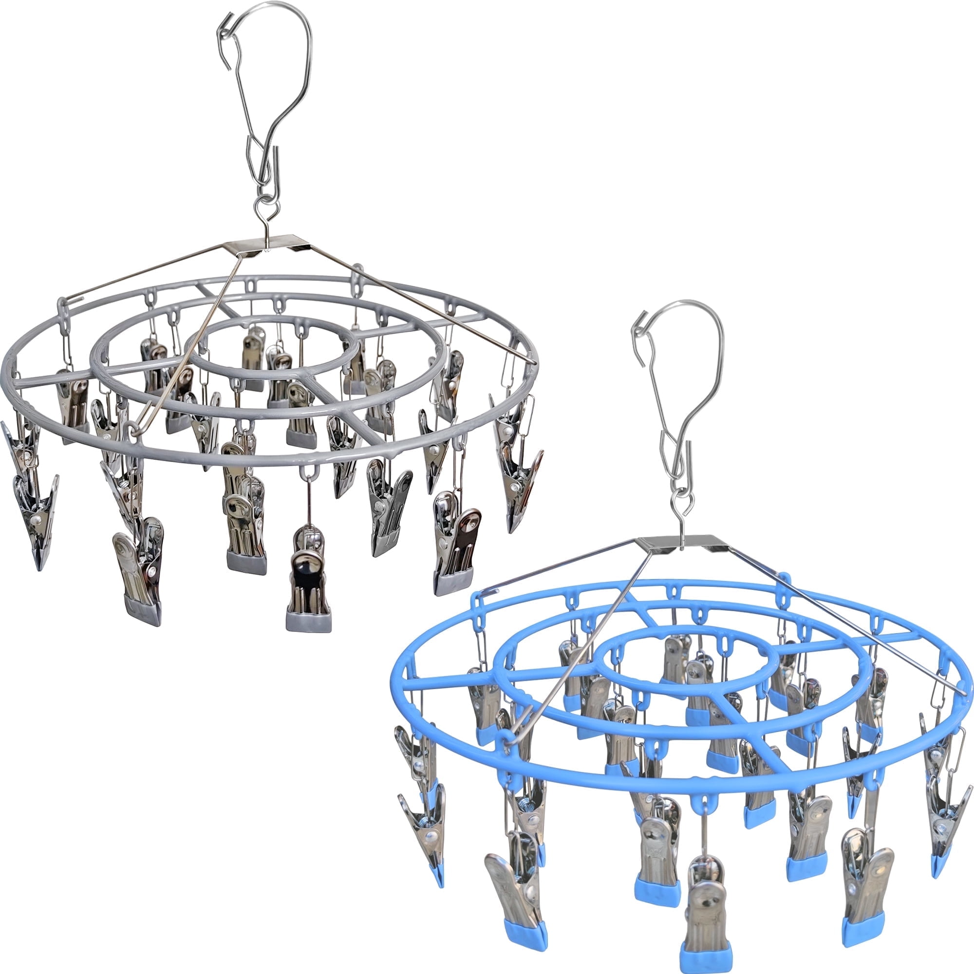 Funamily Stainless Steel 2 Pack Underwear and Socks Drying Rack with 24 ...