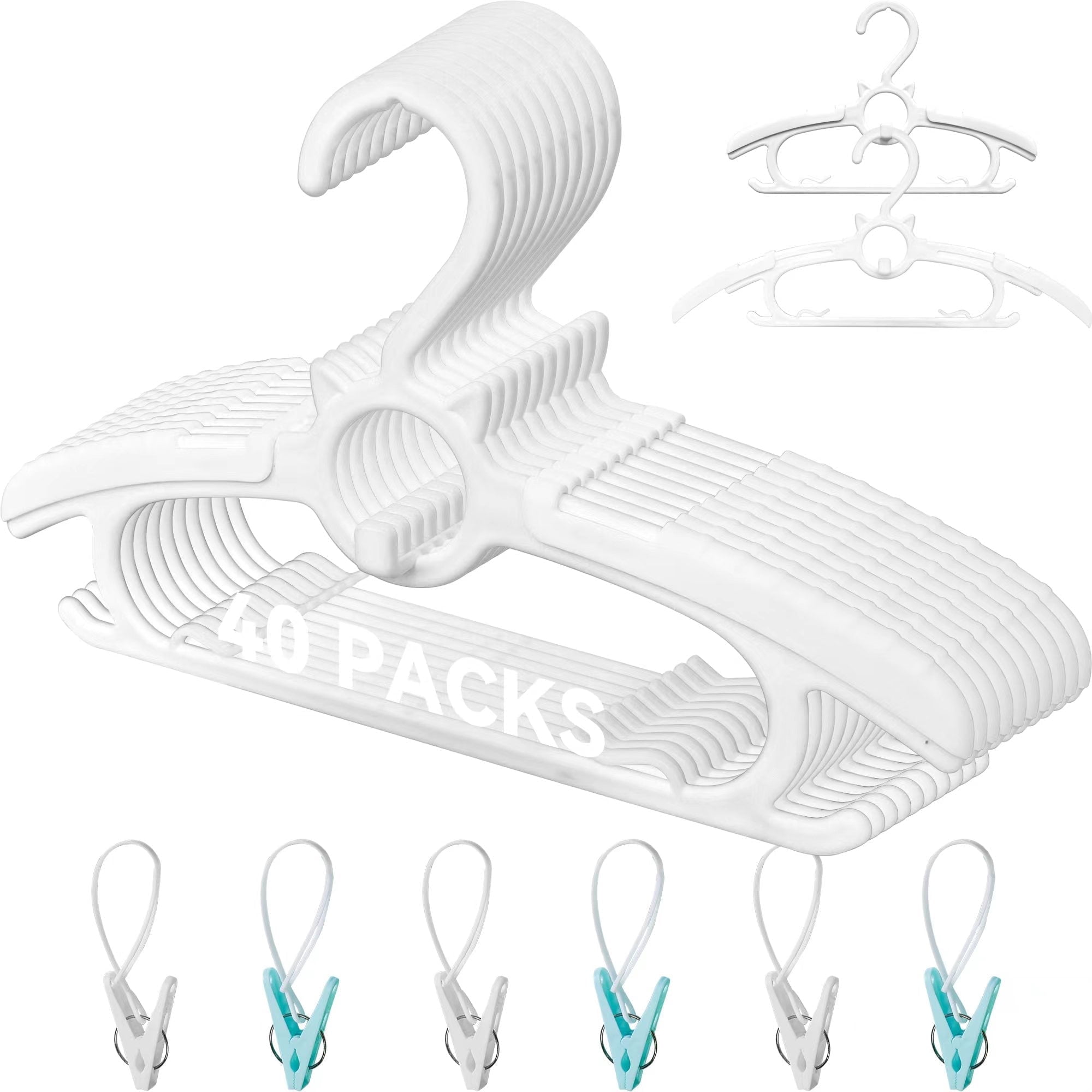 Funamily Baby Hangers for Nursery Closet 40 Pack, 11"-14.6" Child ...